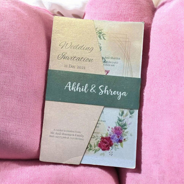 KL2114-T Transparent PVC Wedding Card with Matching Envelope (2 Page a ...